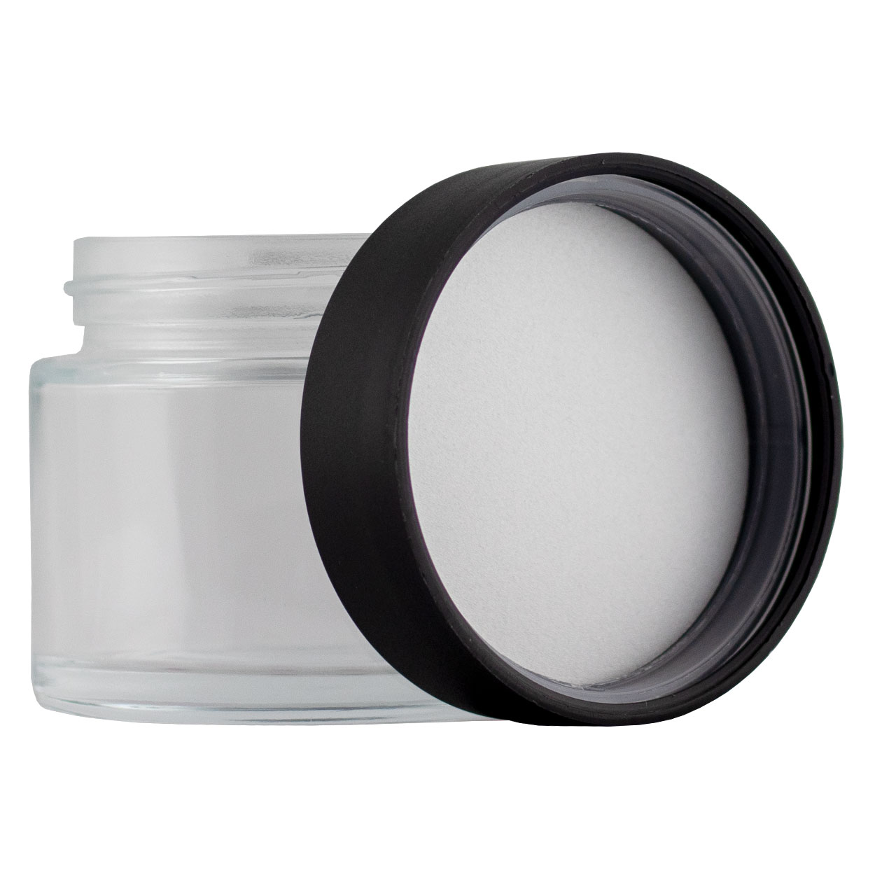 FLAT BOTTOM 2OZ CHILD RESISTANT GLASS JAR - 140PC - BULK PRICE $0.18 ...